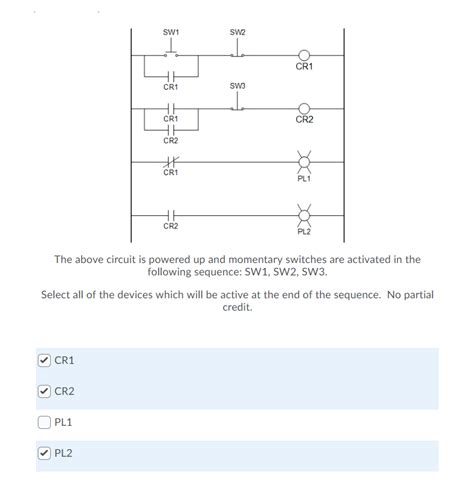 Solved SW1 SW2 CR1 CR1 SW3 To HI CR1 HE CR2 CR2 CR1 PL1 41 | Chegg.com