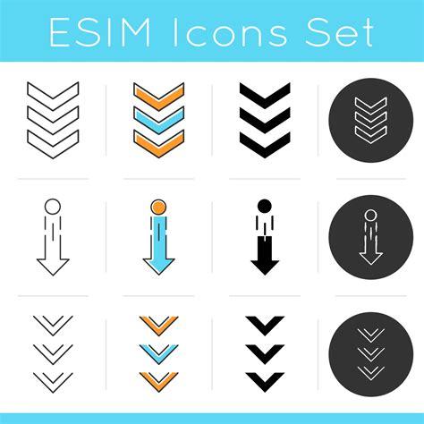 Scrolling Down And Uploading Indicators Icons Set 3234449 Vector Art At Vecteezy