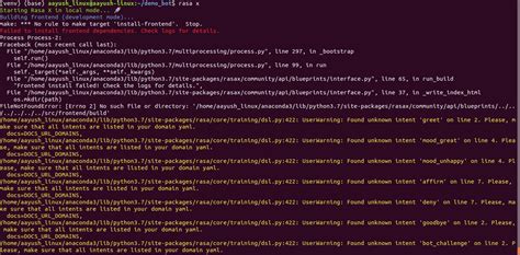 Installation Of Rasa And Rasa X On Ubuntu Tutorials Resources