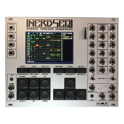 xor electronics nerdseq eurorack tracker sequencer module grey