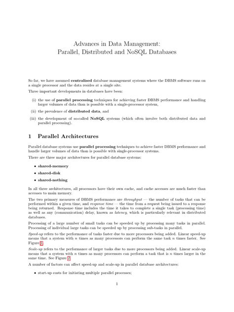 Para Distr Nosql Notes Pdf Databases No Sql