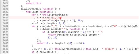 Jqgrid Getting An Error Randomly Cannot Read Property Split Of