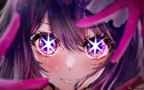 Beautiful Anime Oshi No Ko With Purple Eyes 4k Wallpaper Download