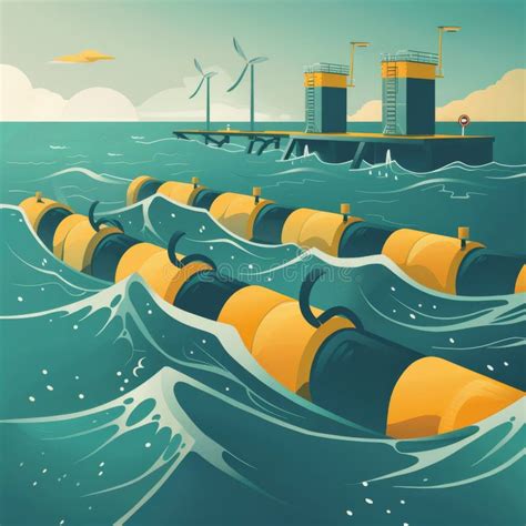 Offshore Wave Energy Array Stock Illustration Illustration Of Hydrodynamic 312826485