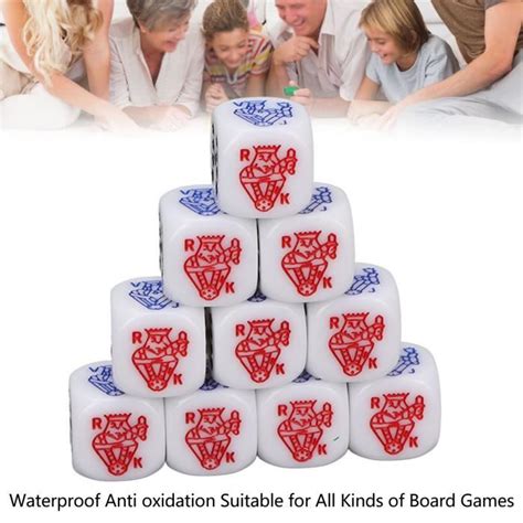 jeu de dés 20 pièces à 6 faces étanches vgeby blanc pour jeux de société cdiscount jeux