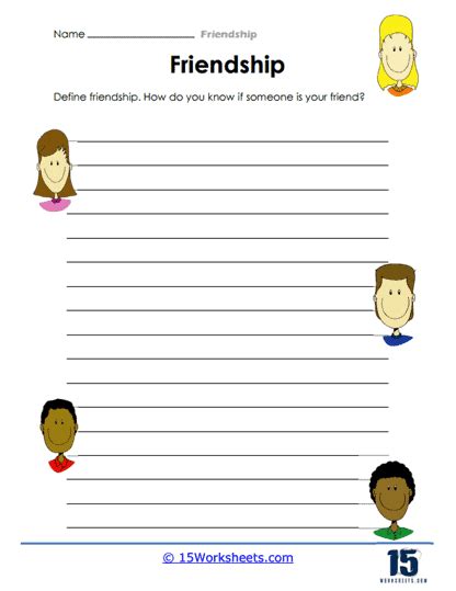 Worksheets For Writing About Friendship Free Worksheet For Writing
