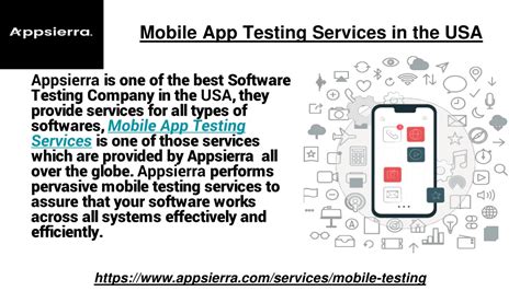 Ppt Mobile Application Testing Services In The Usa Powerpoint