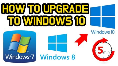 How To Upgrade To Windows 10 From Windows 7 And Windows 8 In 5 Minutes Youtube