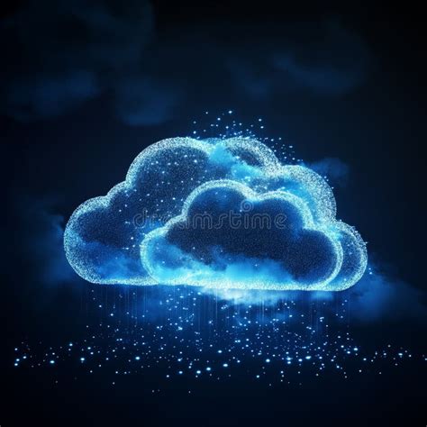 Futuristic Cloud Technology Visualization Digital Data And Virtual Network Concepts Stock
