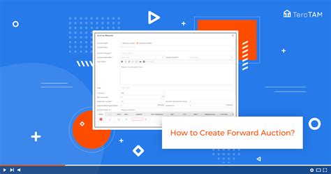 how to create forward auction