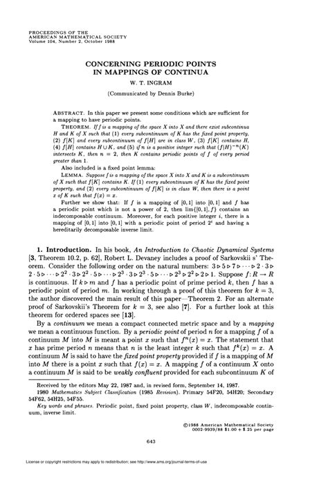 Pdf Concerning Periodic Points In Mappings Of Continua