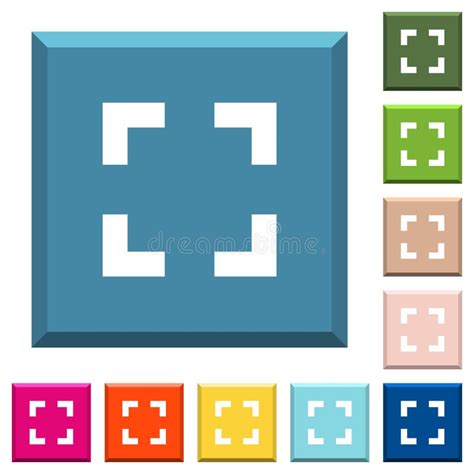 Selector Tool White Icons On Edged Square Buttons Stock Vector Illustration Of Colors Signs