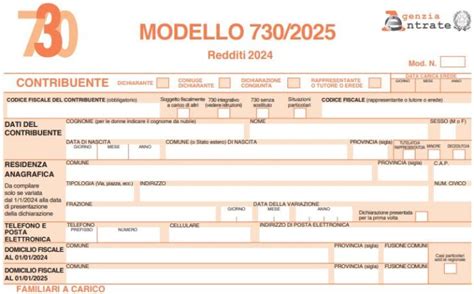 Novità 7302025 Pubblicate Le Istruzioni E Il Modello Fisco 7