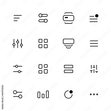 website navigation burger menu icons vector set of ui kit design
