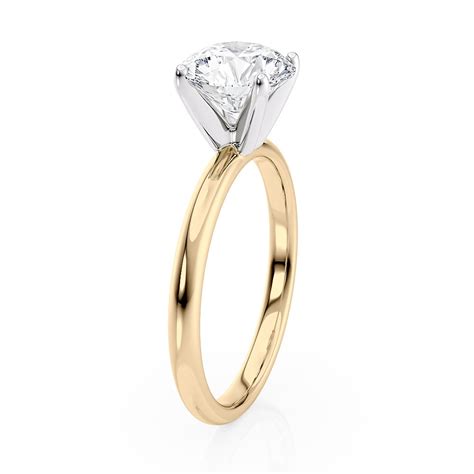 14k Yellow Gold Rounded 2mm Solitaire Engagement Ring Derco Diamonds