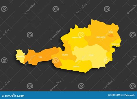 Austria Map Political Map Of Austria Italy Map With Neighboring Countries And Borders Cartoon
