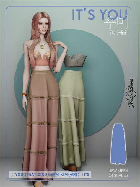 수미 Su Mi Skirt Public Missvalentine Sims 4 Sims Cc Shopping