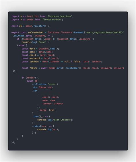 Flutter Firebase Admin Sdk Adding Users Updating Passwords