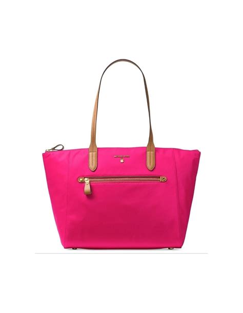 Sac à Main Michael Kors Kelsey Rose En Nylon De Taille Moyenne A