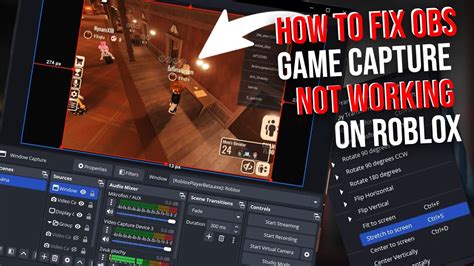 How To Fix Obs Game Capture Not Working On Roblox Obs Roblox Game