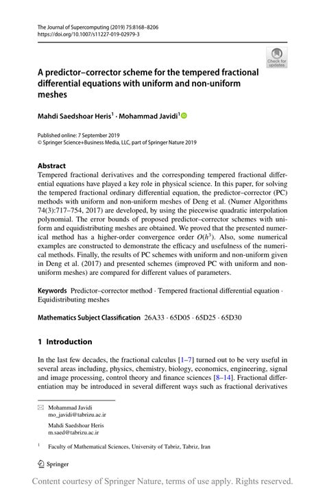 a predictor corrector scheme for the tempered fractional differential