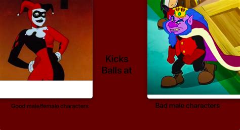 What If Harley Quinn Kicks Balls At Ruggedo By Octopus1212 On Deviantart