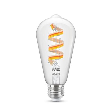 Wiz St64 Filament Led Bulb Wifi E27 6 3 W Rgbw Uk