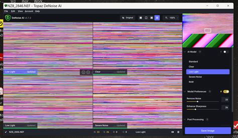 Denoise Import Displays Linear Color Lines With Nef Raw File Product