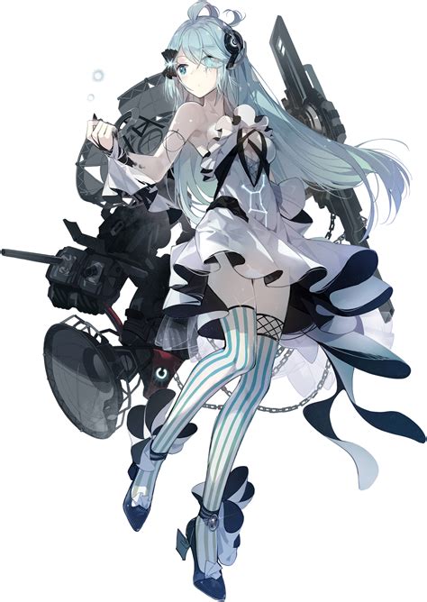 Black Surge Night Black Footwear Turret Artist Request Highres Official Art 1girl Aqua