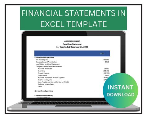 Financial Statement Template Excel Financial Statement Financial Template Excel Template Profit