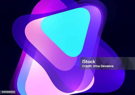 서로 겹치는 둥근 삼각형의 추상 배경 기하학적 트렌디 템플릿입니다 벽지 배너 엽서 책 일러스트 착륙에 대 한 벡터 그림 0명에