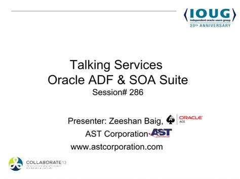 Talking Services With Oracle Adf And Oracle Soa Suite Ppt