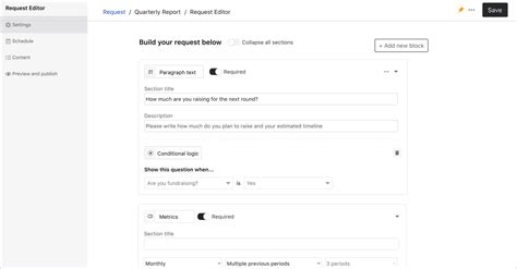 product update conditional blocks supported in visible requests