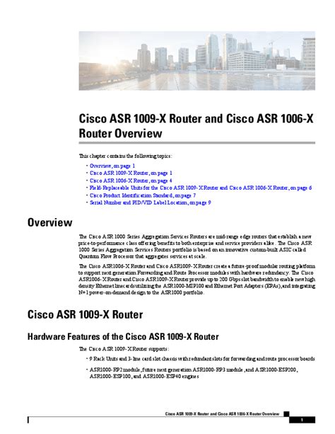Cisco Asr 1009 X Router