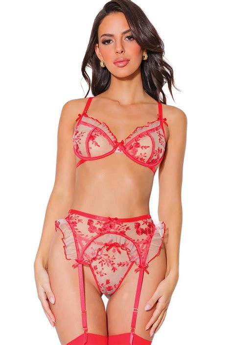 Sexy Red Lingerie Online Womens Red Lingerie Lingerie Seduction