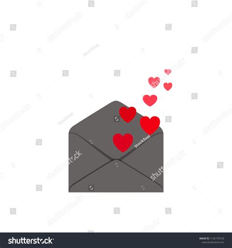Envelope Love Message Vector Illustration Isolated Stock Vector Royalty Free