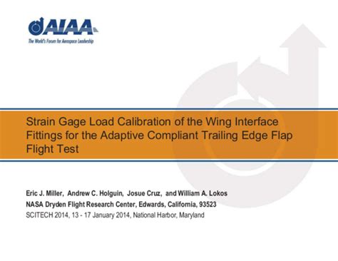 Pdf Strain Gage Load Calibration Of The Wing Interface Fittings For