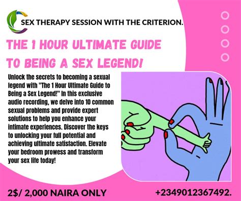 Buy The 1 Hour Ultimate Guide To Being A Sex Legend By Criterion Life