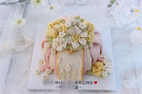전주 떡케이크 전문점 도르앙 생신 기념 보자기케이크 네이버 블로그
