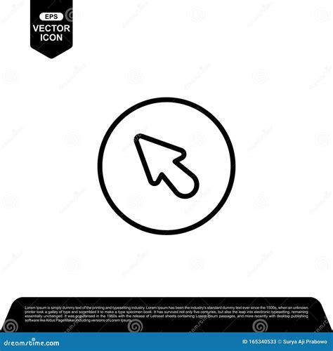 Mouse Cursor Line Icon Design Pointer Mark Vector Illustration Stock Vector Illustration Of