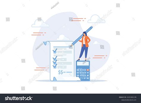 Project Cost Estimation Calculate Budget Resources Stock Vector Royalty Free