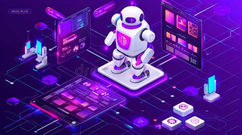 An Isometric Concept Modern Depicting Robotic Process Automation Or Rpa Artificial Intelligence