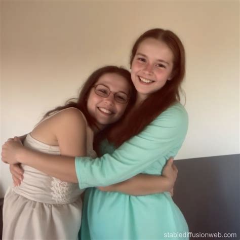 Two Girls Sharing Laughter And Tears Stable Diffusion En Línea