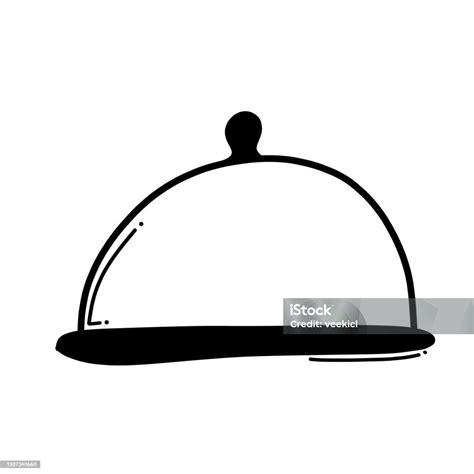 음식 표지 낙서 벡터 아이콘입니다 그리기 스케치 일러스트레이션 손 그린 선 Eps10 강철에 대한 스톡 벡터 아트 및 기타 이미지 강철 그릇 그리기 Istock