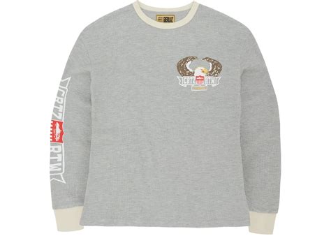 Corteiz Dipset Eagle Waffle Longsleeve Grey Mens Ss23 Gb