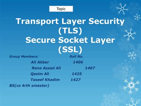 Transport Layer Security Tls Pptx