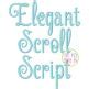Elegant Scroll Script Embroidery Font Machine Embroidery Designs By JuJu