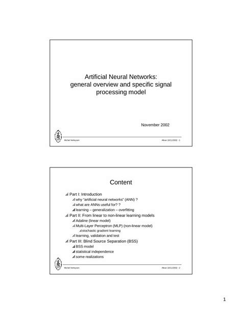 Pdf Artificial Neural Networks General Overview And Specific Persouclouvainbemichel