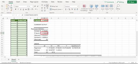 how to calculate r squared in excel sheetaki