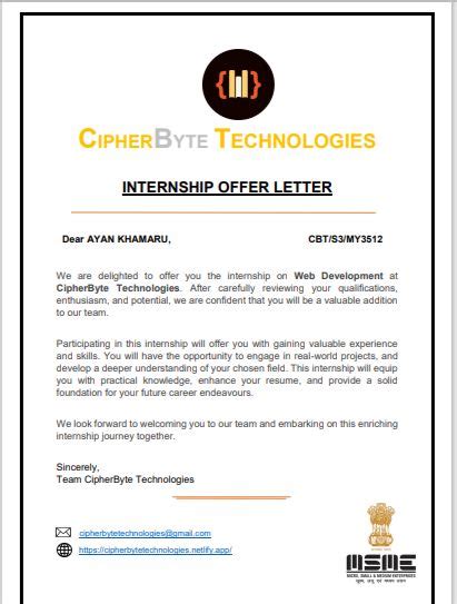 Ayan Khamaru On Linkedin Cipherbytetechnologies Internship Careergrowth Webdevelopment Coding